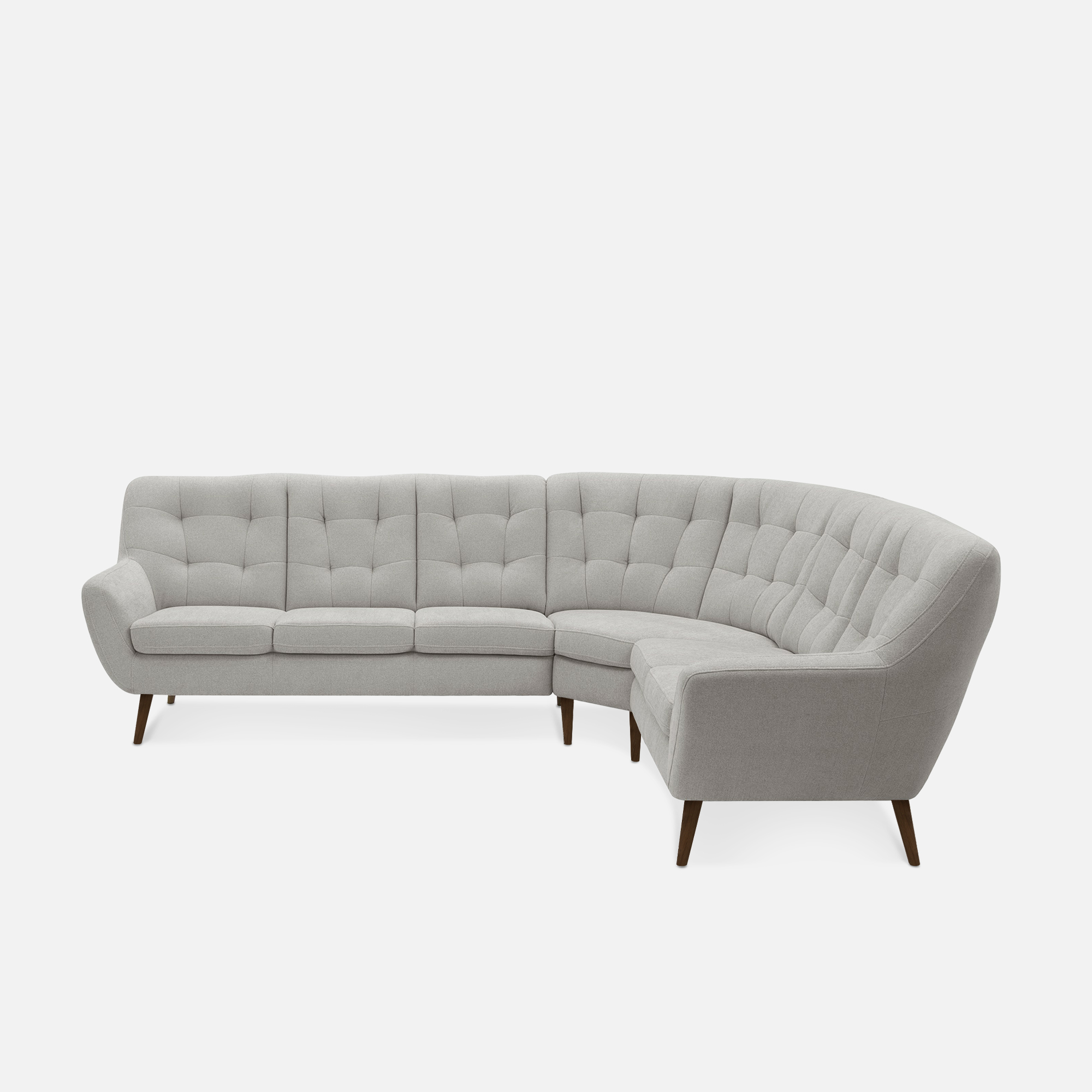 Béžová prošívaná rohová sedací souprava SCANDI pravá | agatanabytek.cz