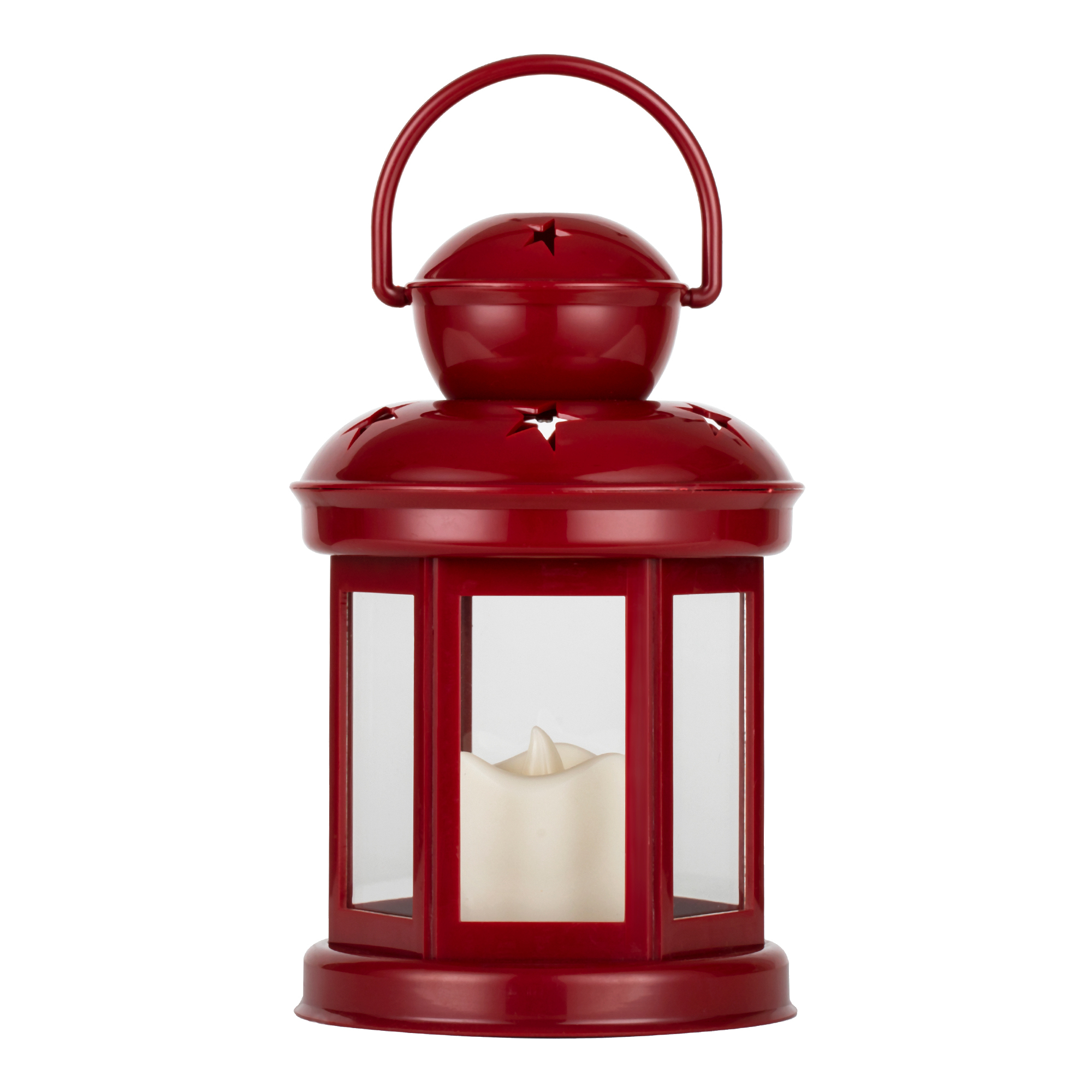 LED lucerna červená 19 cm | agatanabytek.cz