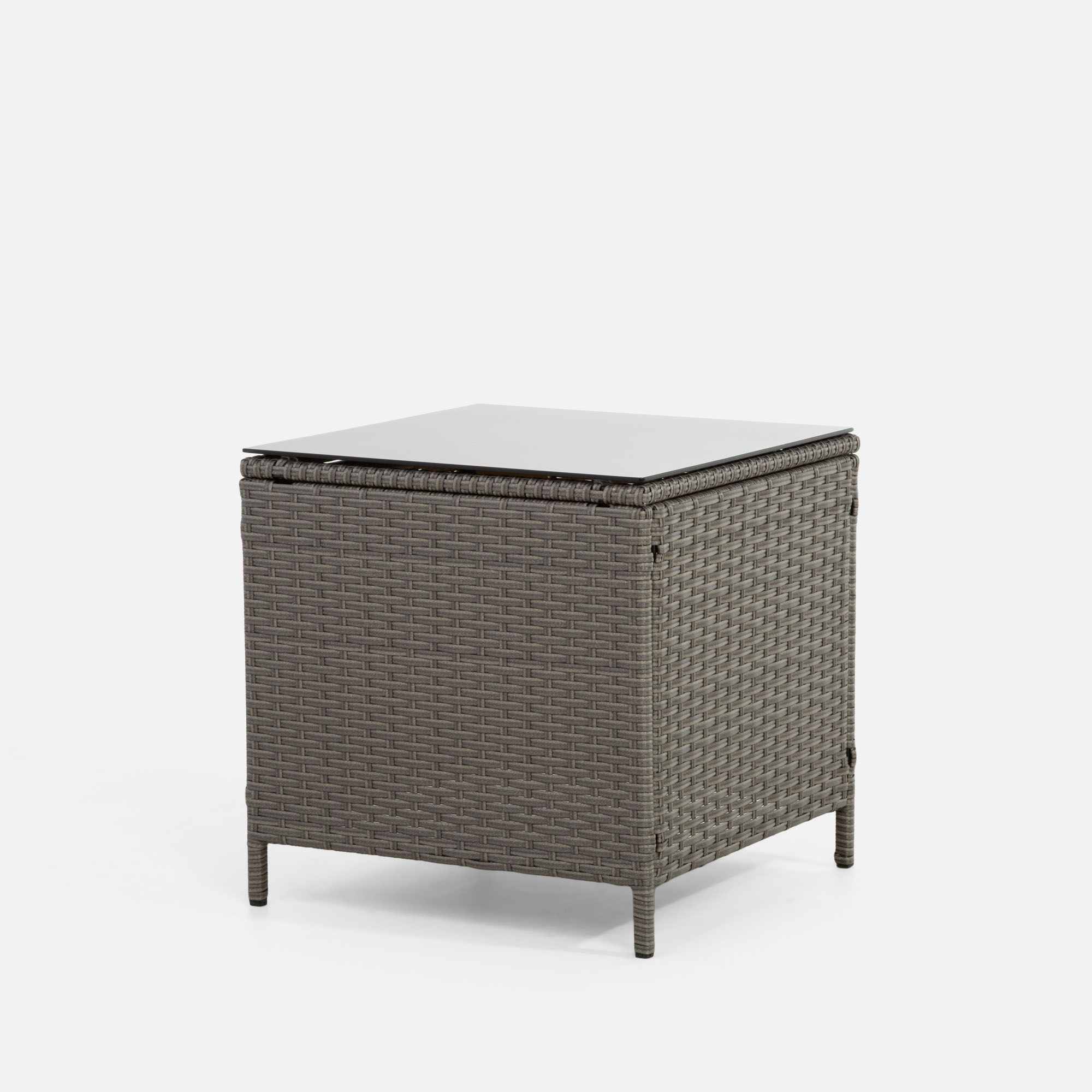 Šedý čtvercový zahradní stolek SKOTI | agatanabytek.cz